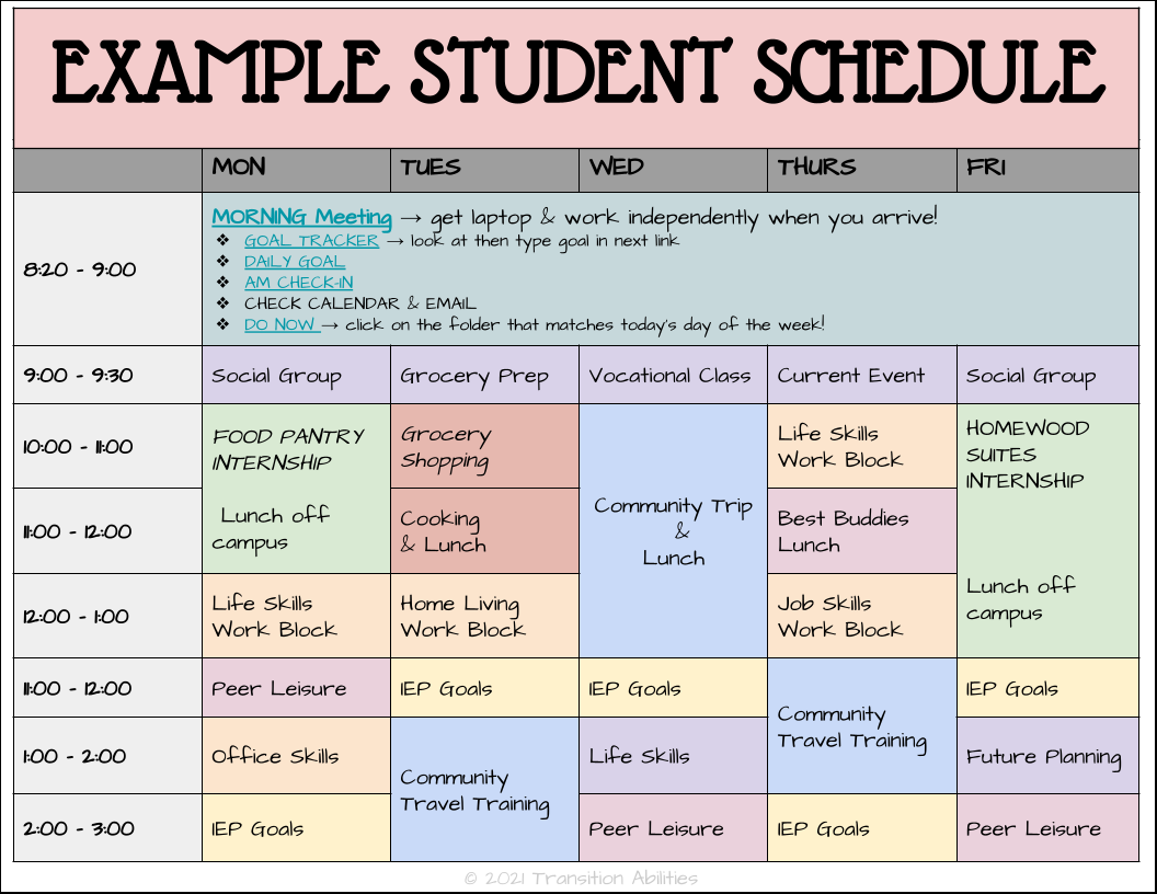 Using Visual Schedules - Transition Abilities