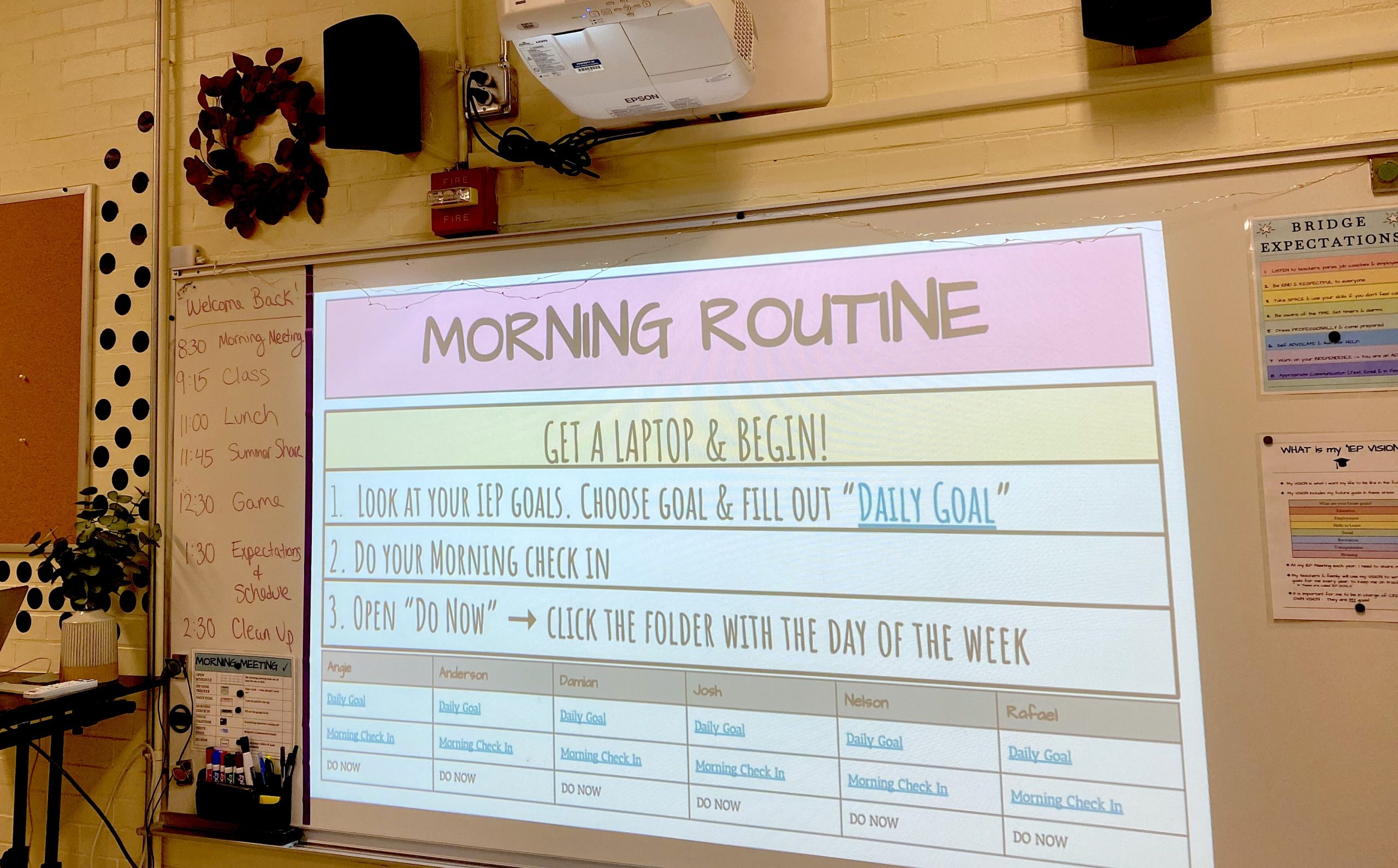 Morning Meeting Routines (for High School SPED) - Transition Abilities