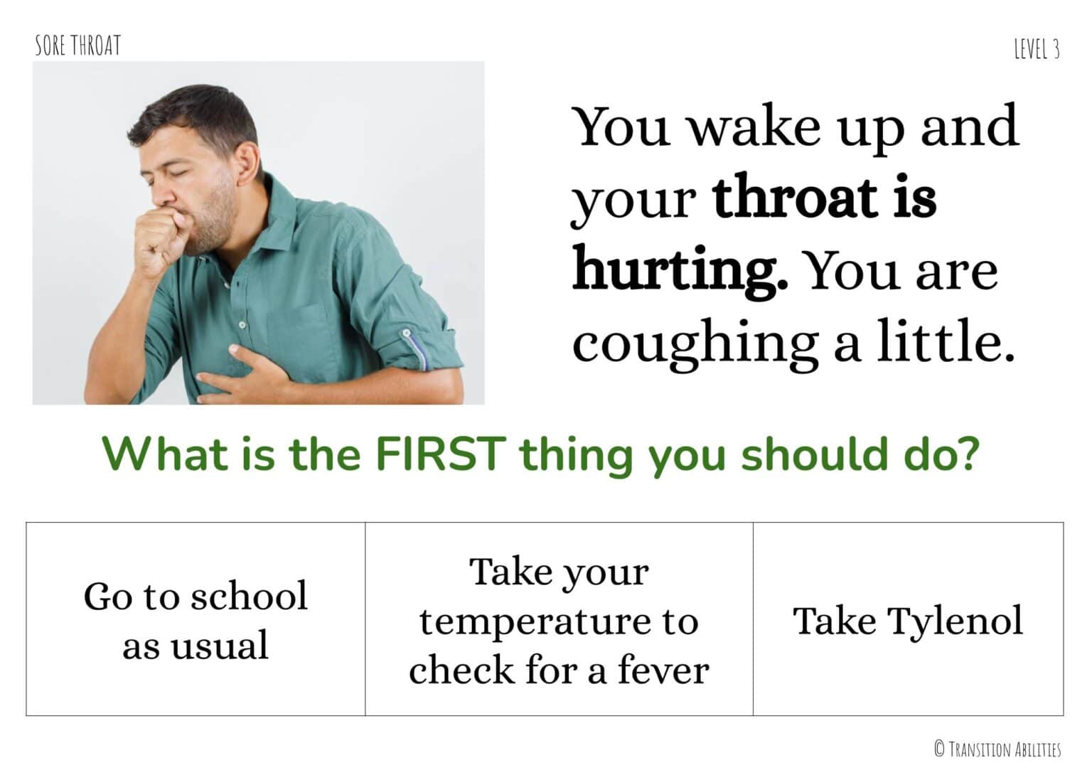 Teaching Special Ed Students to Recognize when Feeling Sick ...